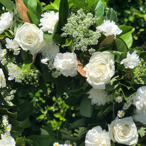LARGE WHITE WREATH - Northside Flower Market