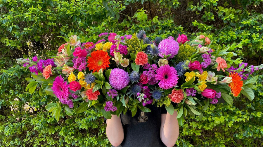 BRIGHT CASKET SPRAY - Northside Flower Market