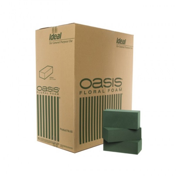 OASIS IDEAL FLORAL FOAM BOX OF 60 BRICKS - Northside Flower Market