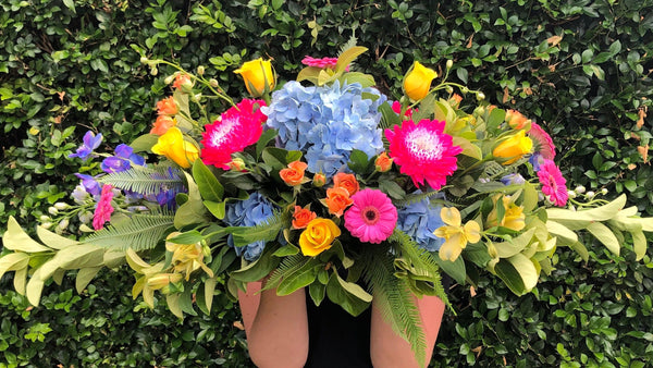 BRIGHT CASKET SPRAY - Northside Flower Market